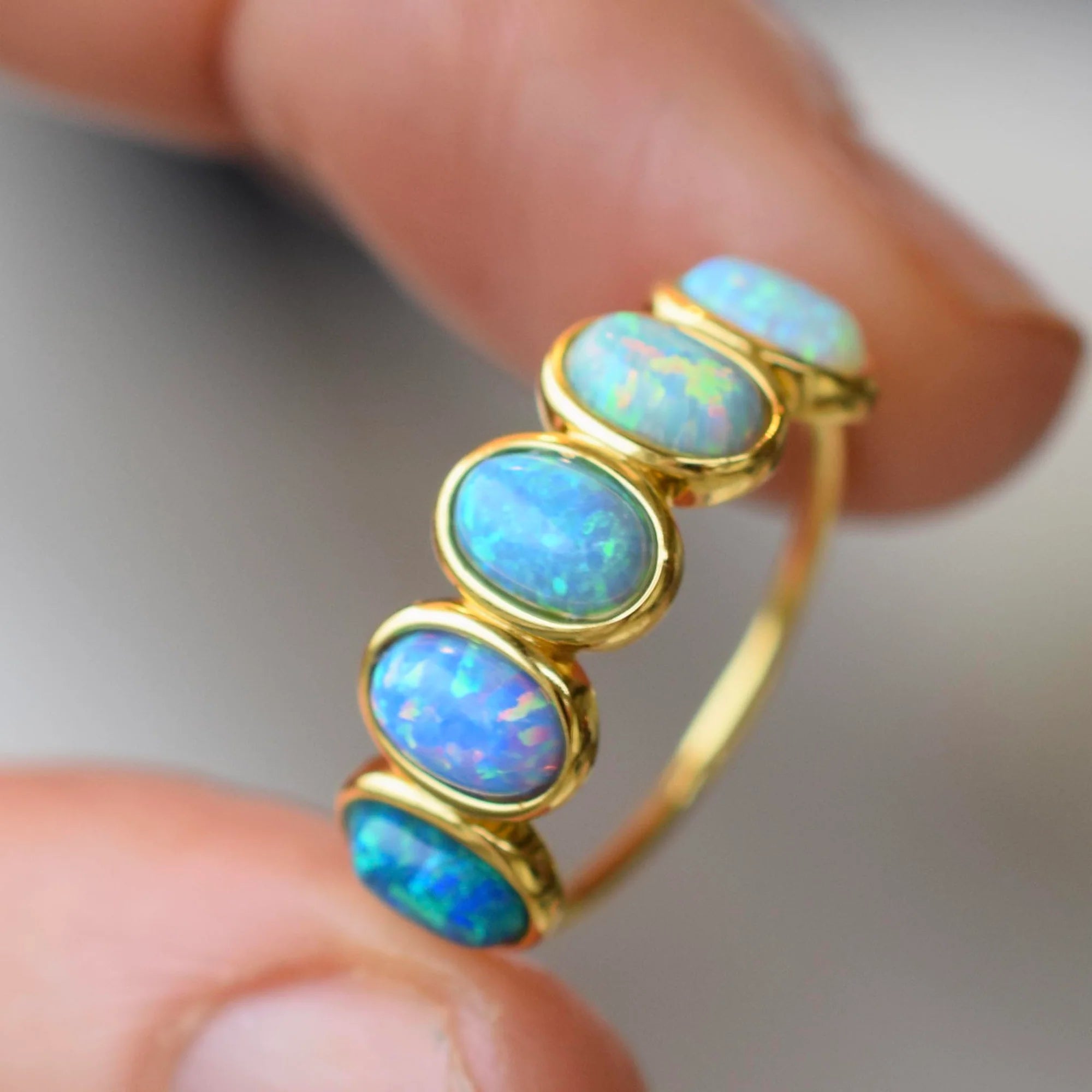 LA Kaiser, Canada | Blue Opal Ombre Candy Ring – JV Studios & Boutique
