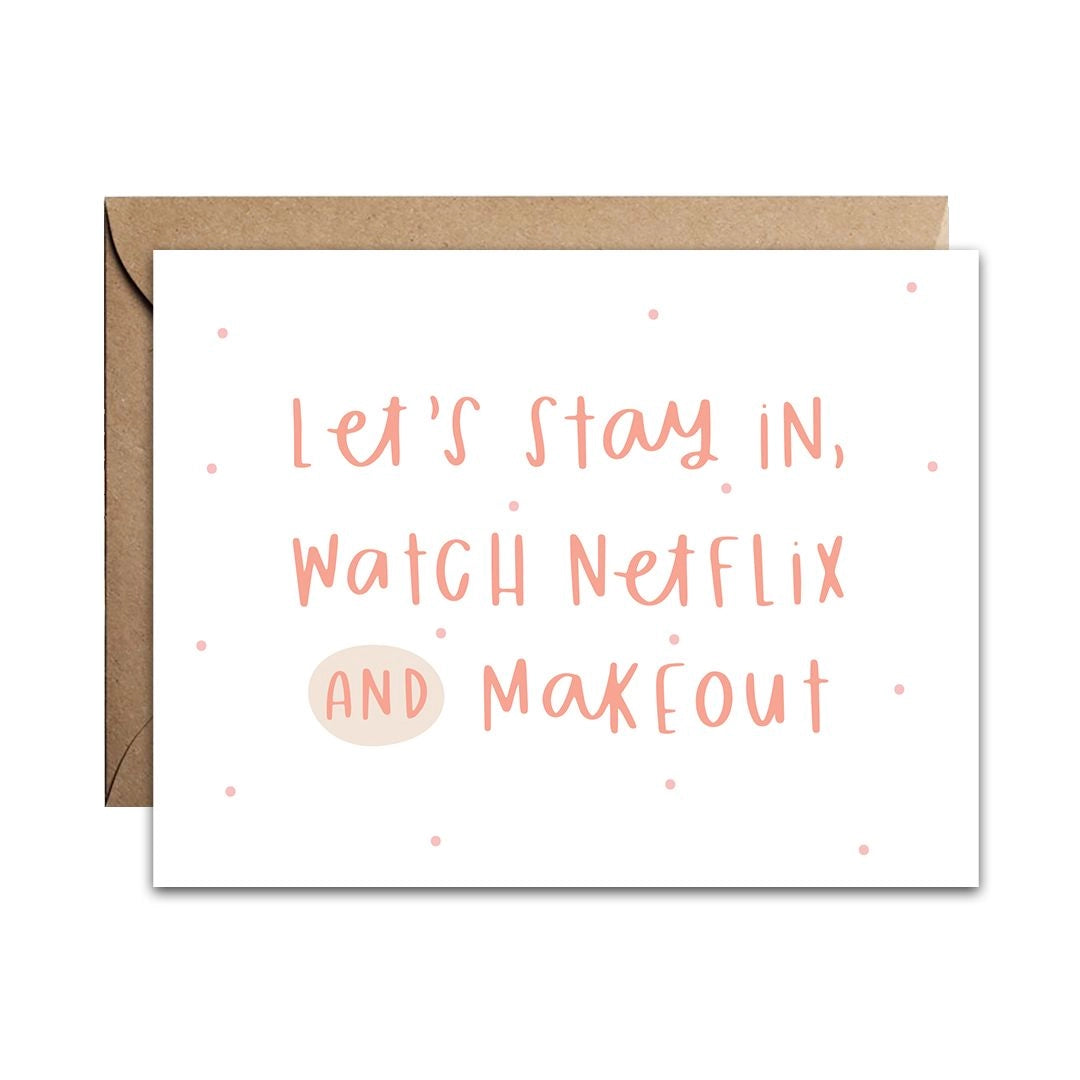 Netflix And Makeout - Greeting Card – JV Studios & Boutique